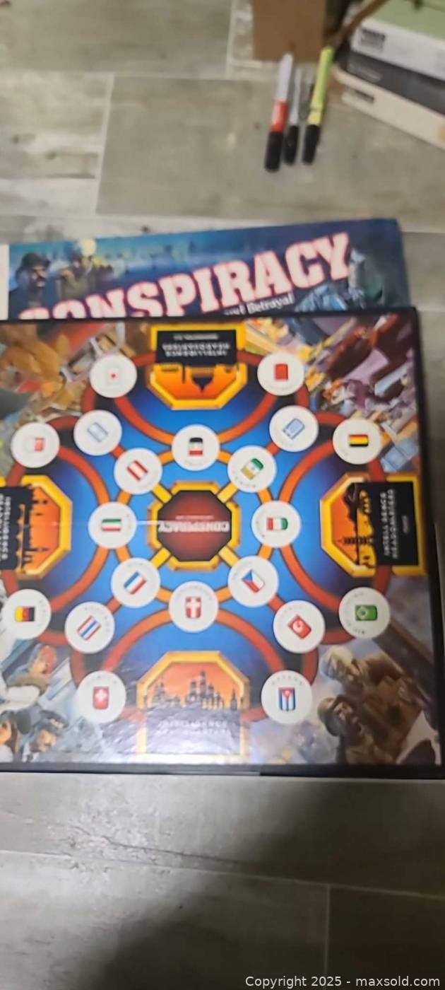 Conspiracy board game Milton Bradley | Maxsold