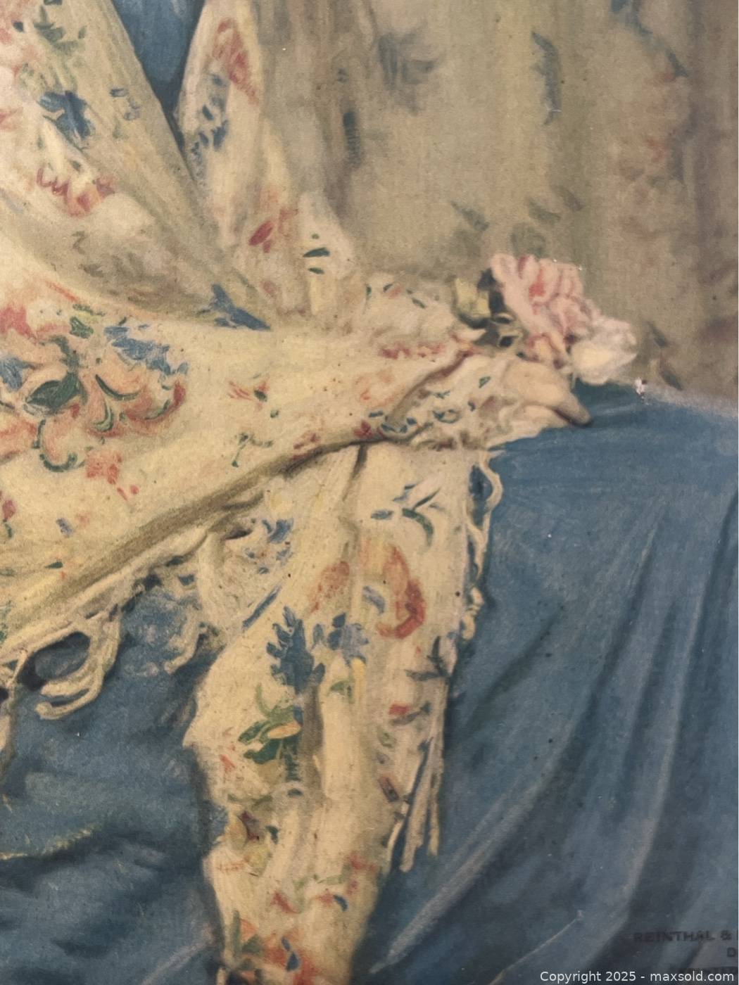 Framed "Alice Blue Gown" lithograph by Arthur Garrett, 10" H | Maxsold