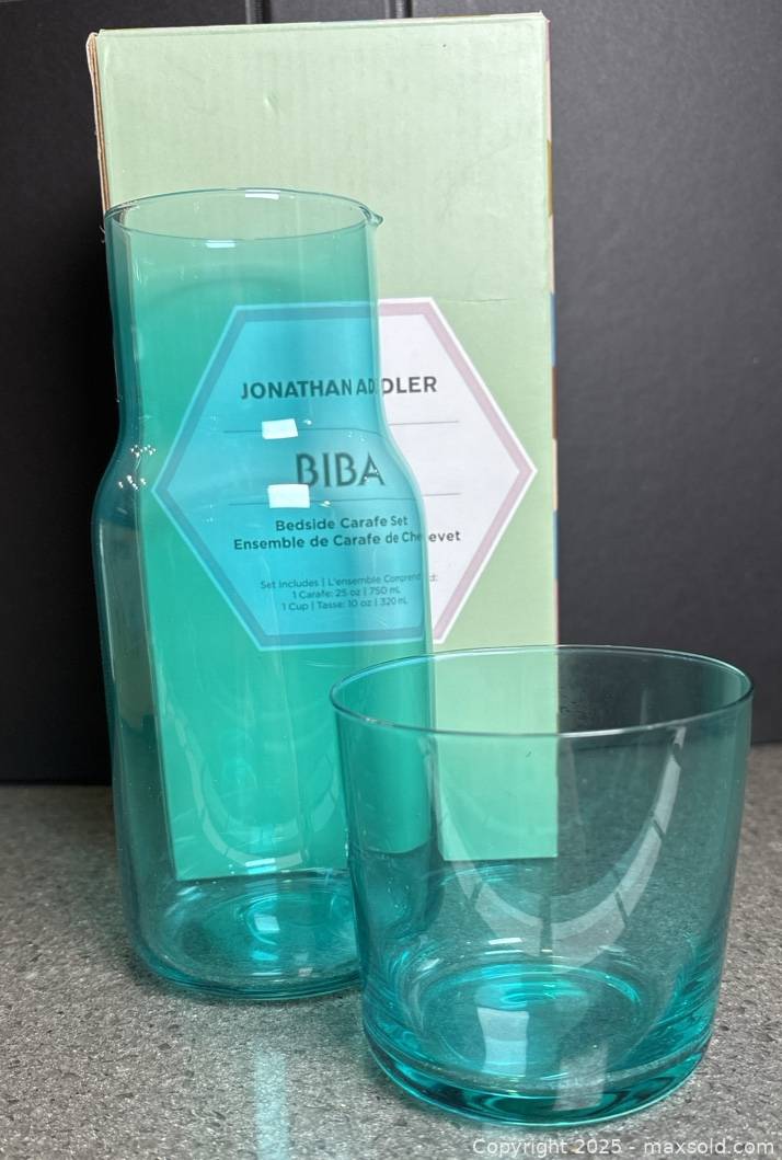 Jonathan Adler Biba bedside carafe set | Maxsold