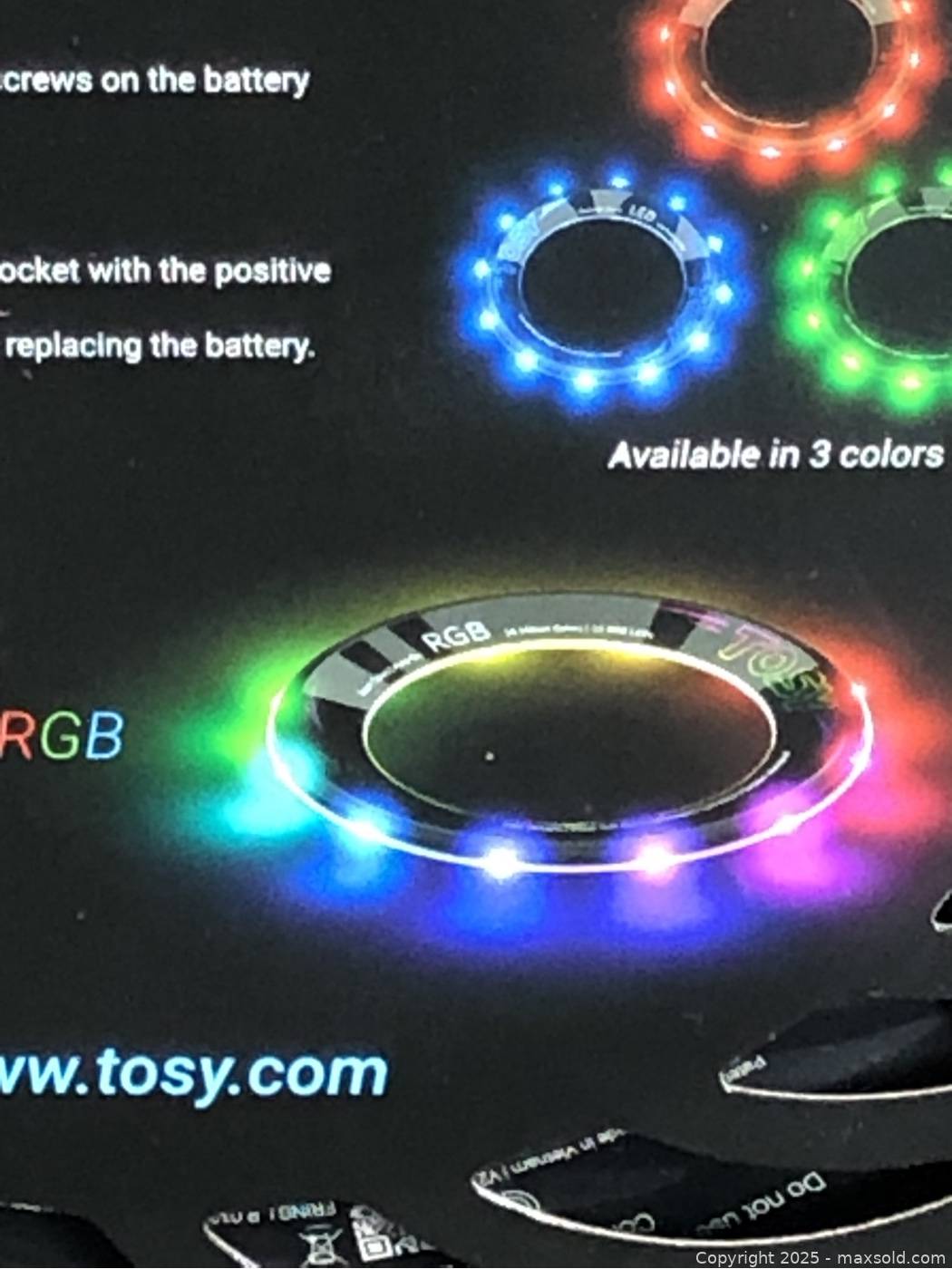 Tosy Flying Ring LED toy new in box | Maxsold