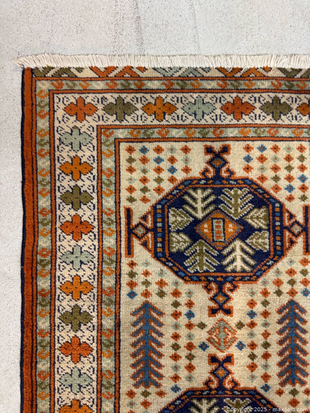 Handmade Turkman Rug 34" x 24" | Maxsold