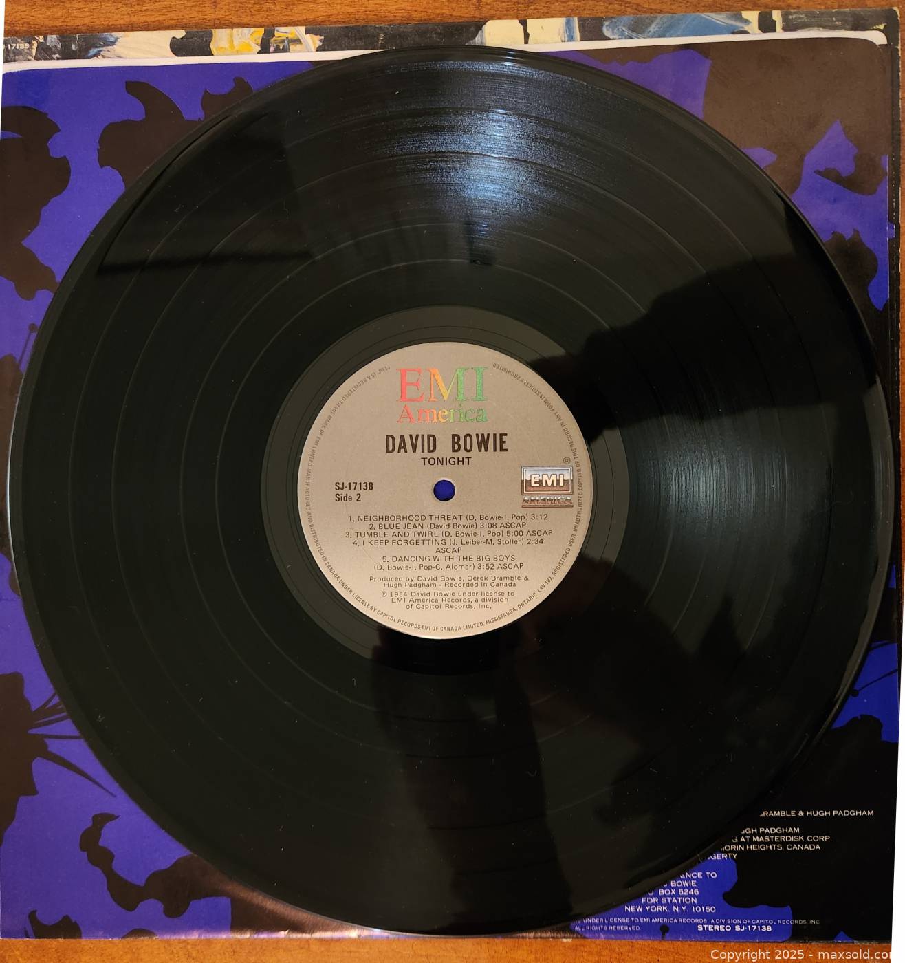David Bowie "Tonight" Vinyl LP | Maxsold