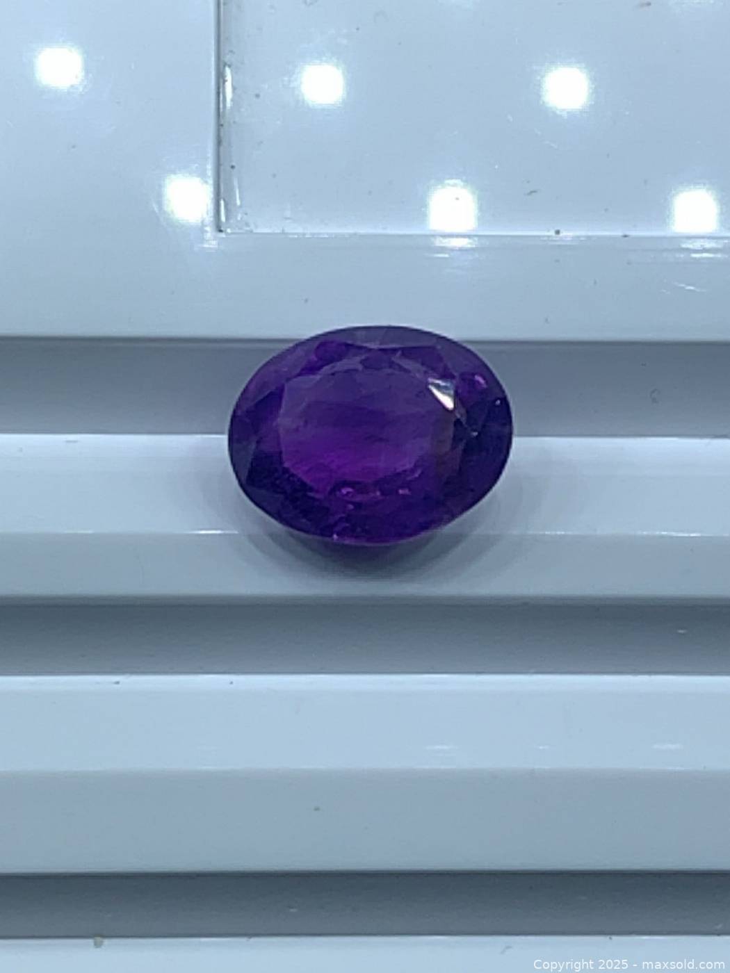 Deep Purple 6.66ct Oval Amethyst Gemstone | Maxsold