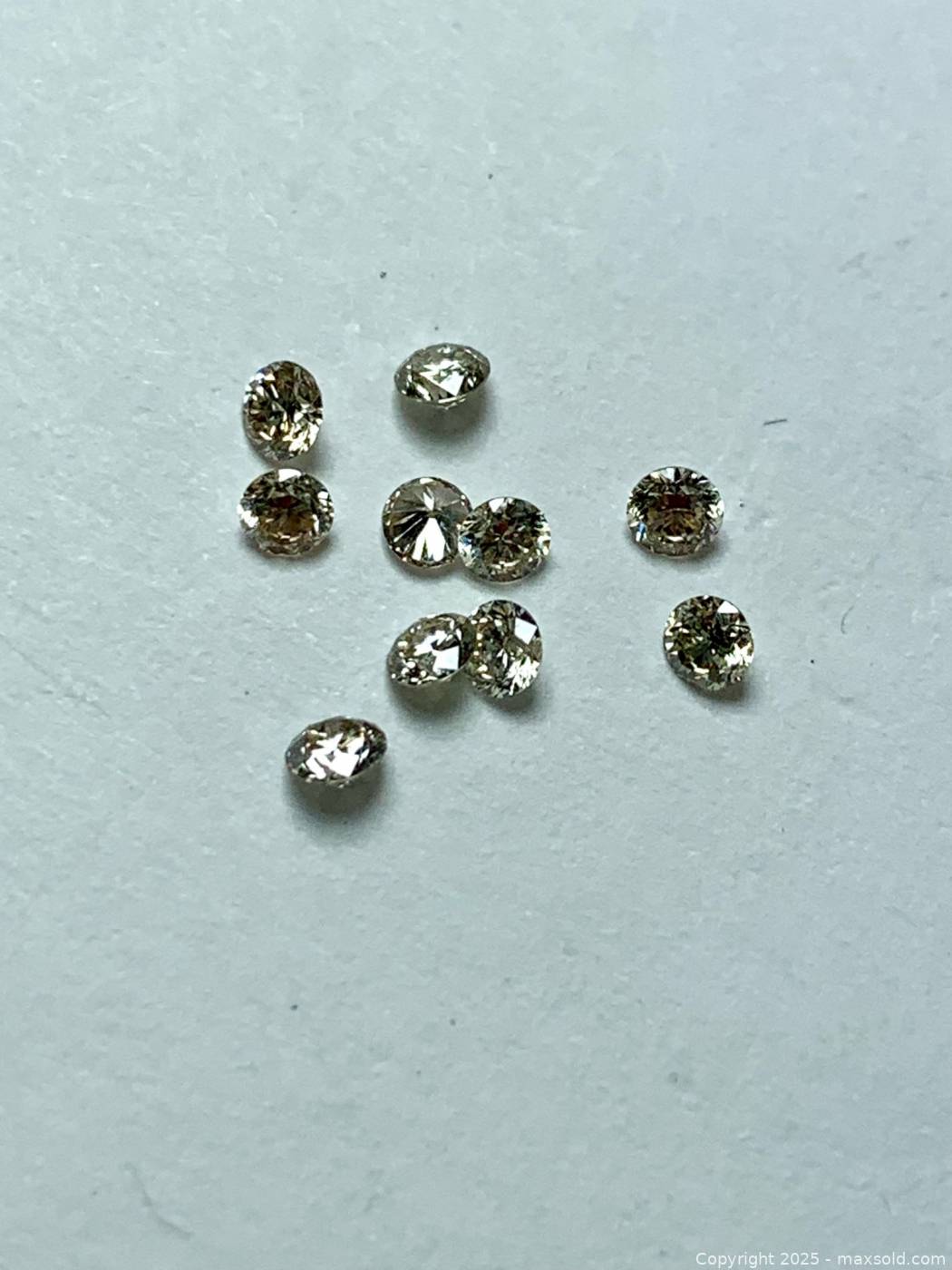 Ten VVS natural 0.50ctw round diamonds | Maxsold