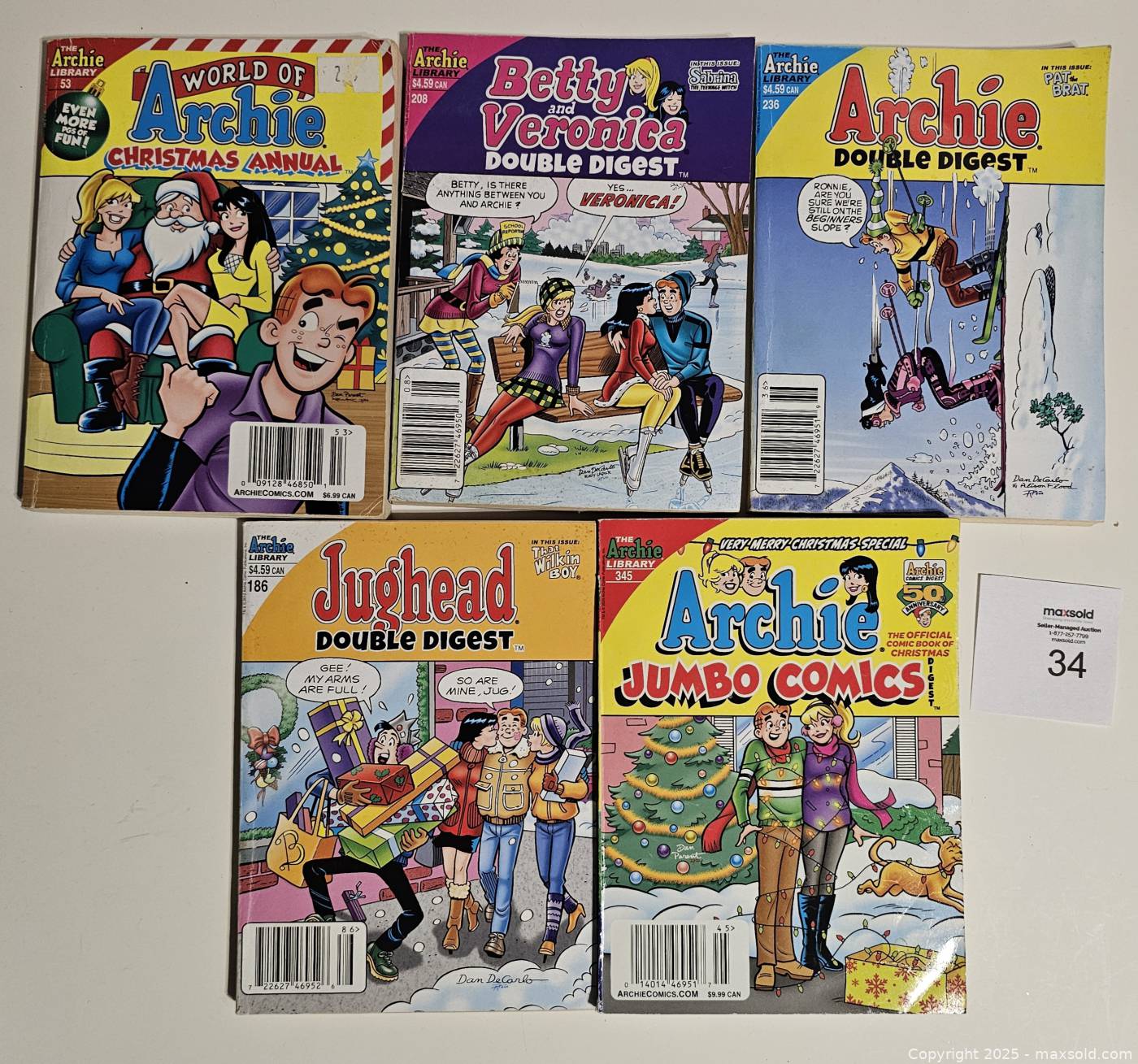 Archie Christmas comics, 5 digest issues | Maxsold