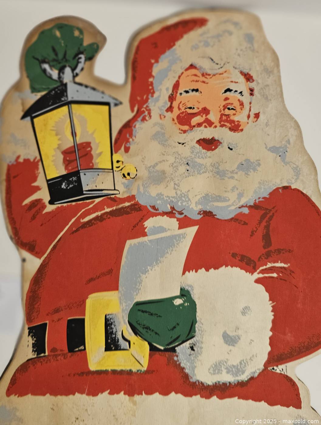 Vintage die-cut Santa Claus stand-up decoration | Maxsold