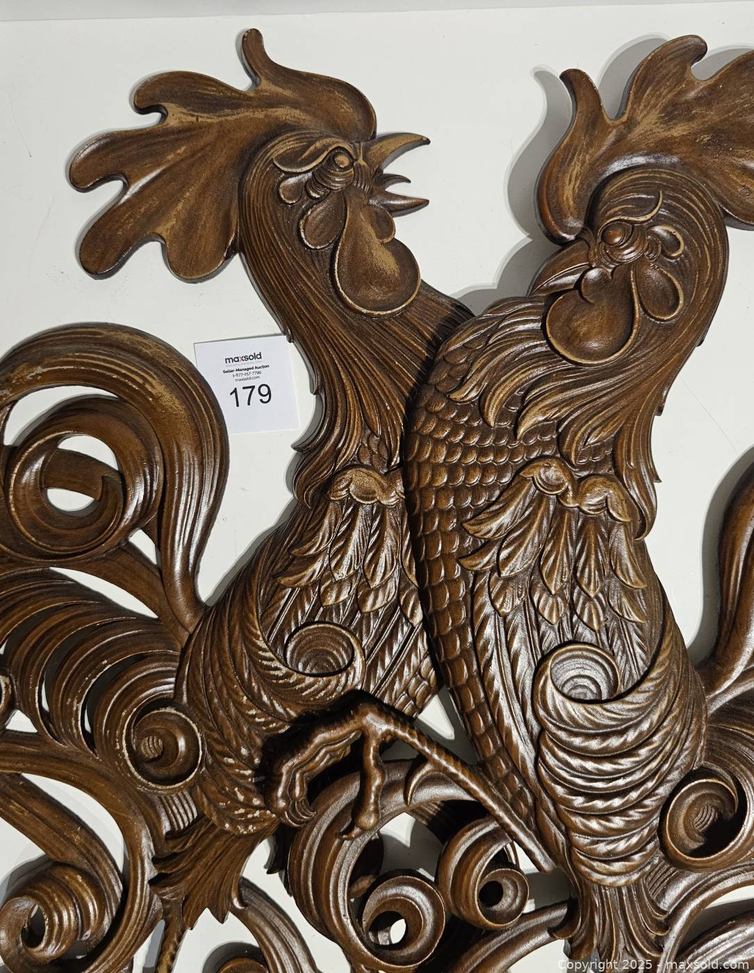 Pressed Iron Rooster Wall Decor Pair | Maxsold