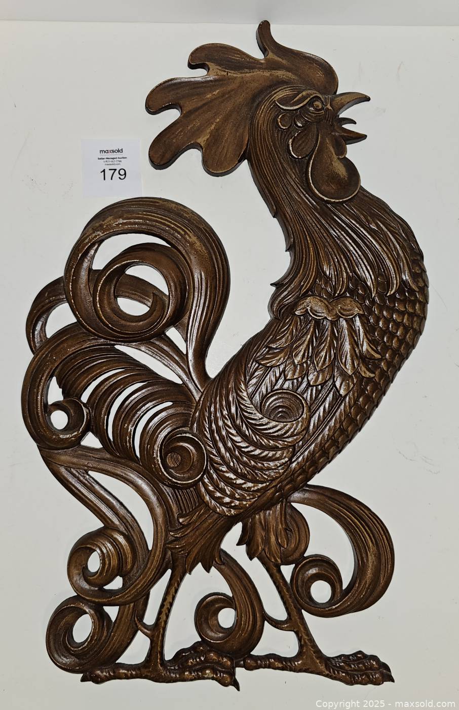 Pressed Iron Rooster Wall Decor Pair | Maxsold