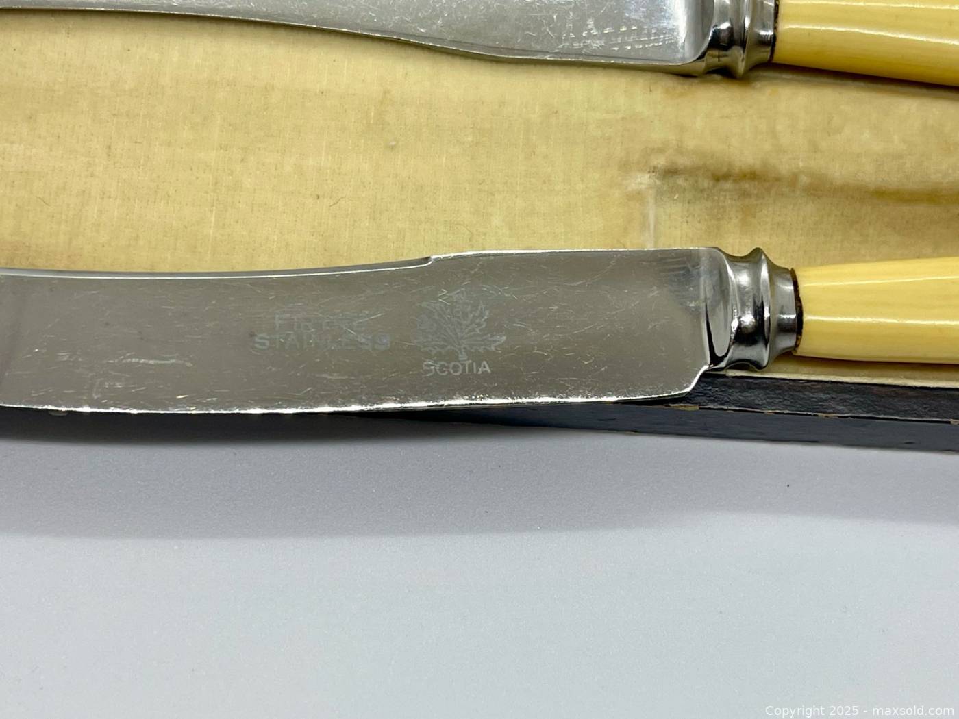 Firth Stainless Table Knives Set Of 6 With Case | Maxsold