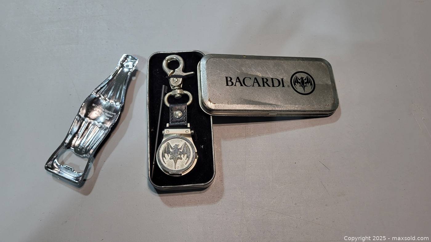 Bacardi Pocket Watch Keychain Set | Maxsold