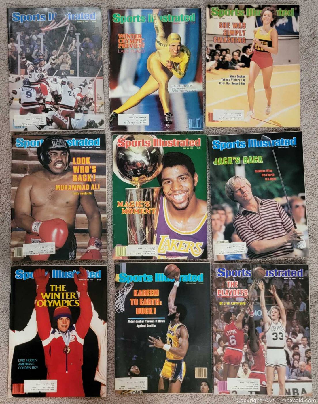 Vintage 1980 Sports Illustrated Magazines (9) | Maxsold