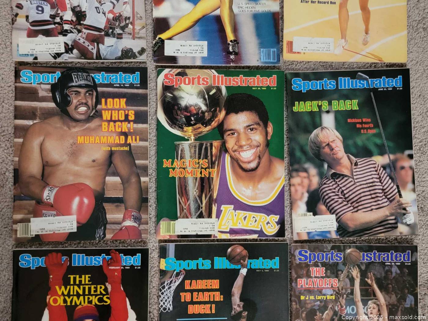 Vintage 1980 Sports Illustrated Magazines (9) | Maxsold