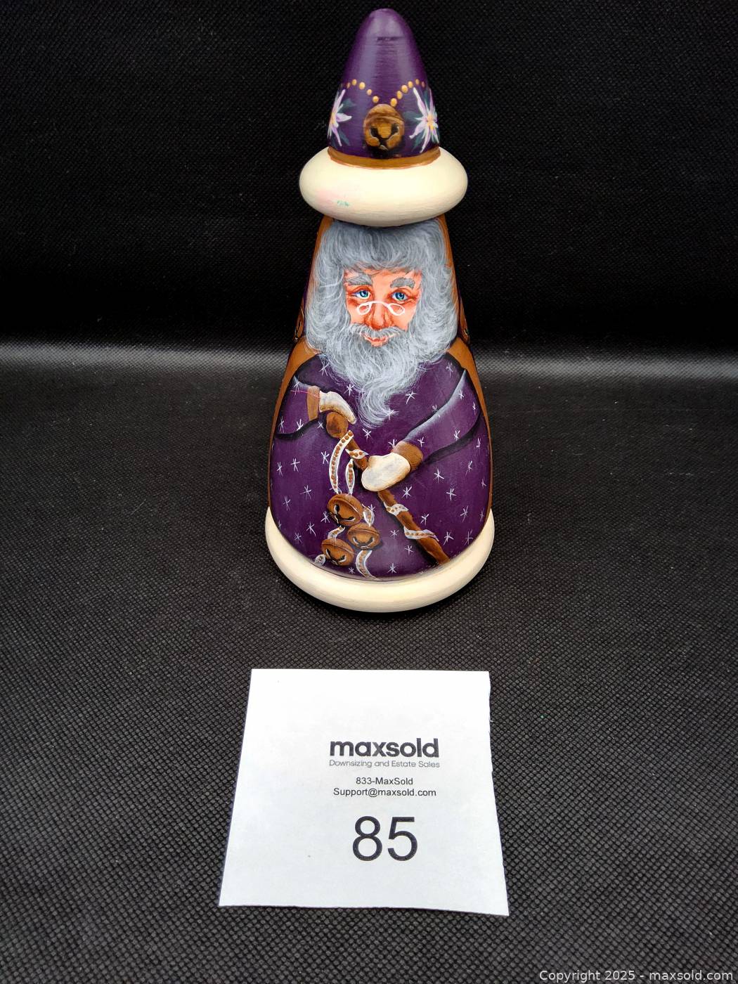 1999 Signed Handcrafted Father Christmas Wood Figure | Maxsold