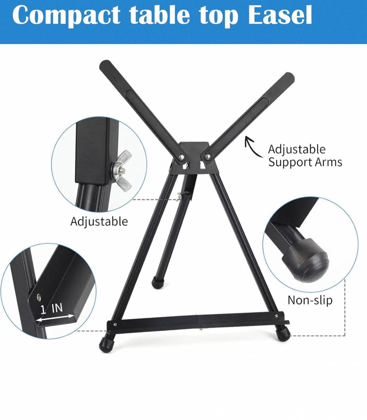 Aluminum Tabletop Easel Display CT0178 15–21 in | Maxsold