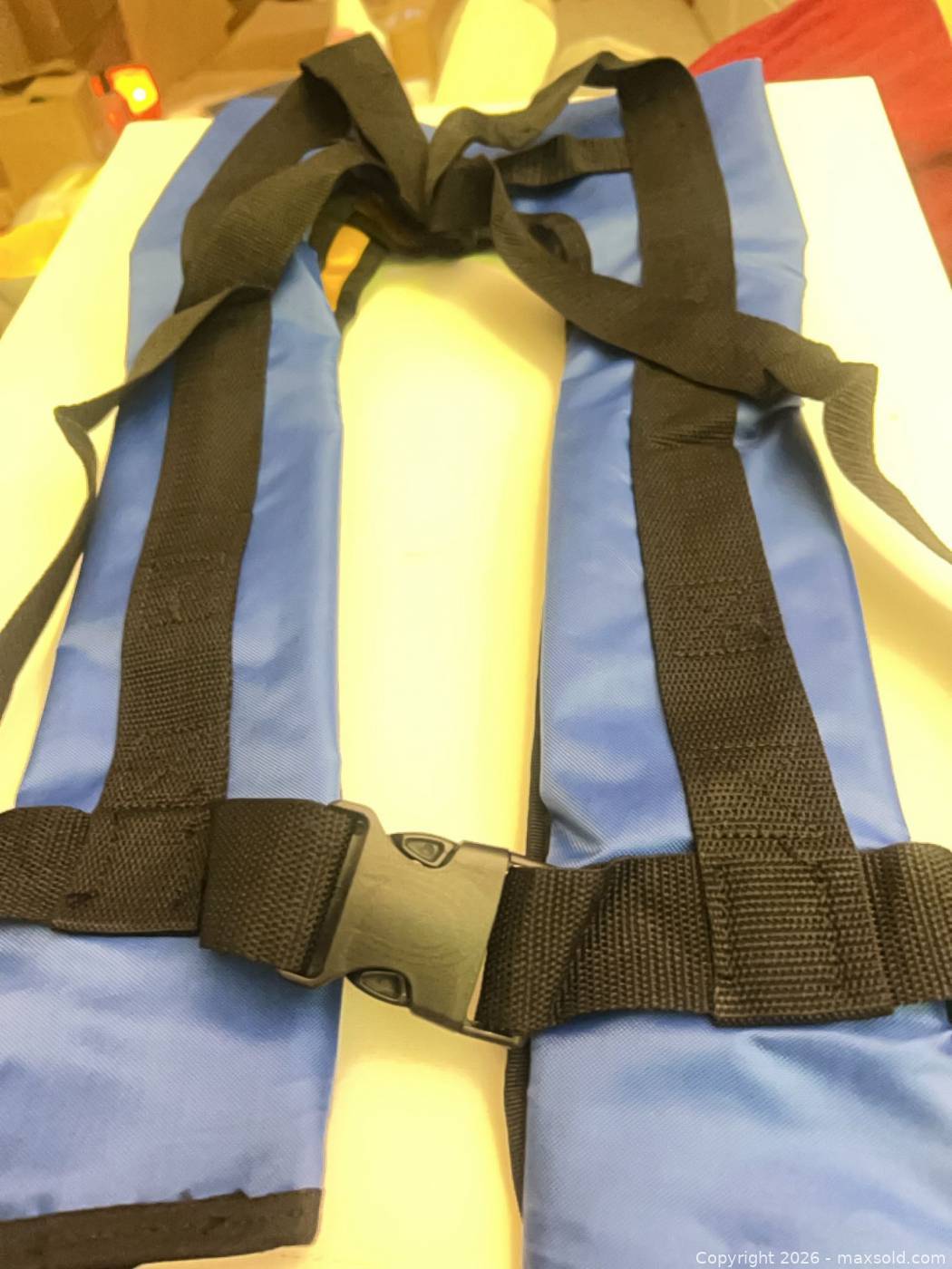 Blue Nylon Life Jacket with Straps | Maxsold