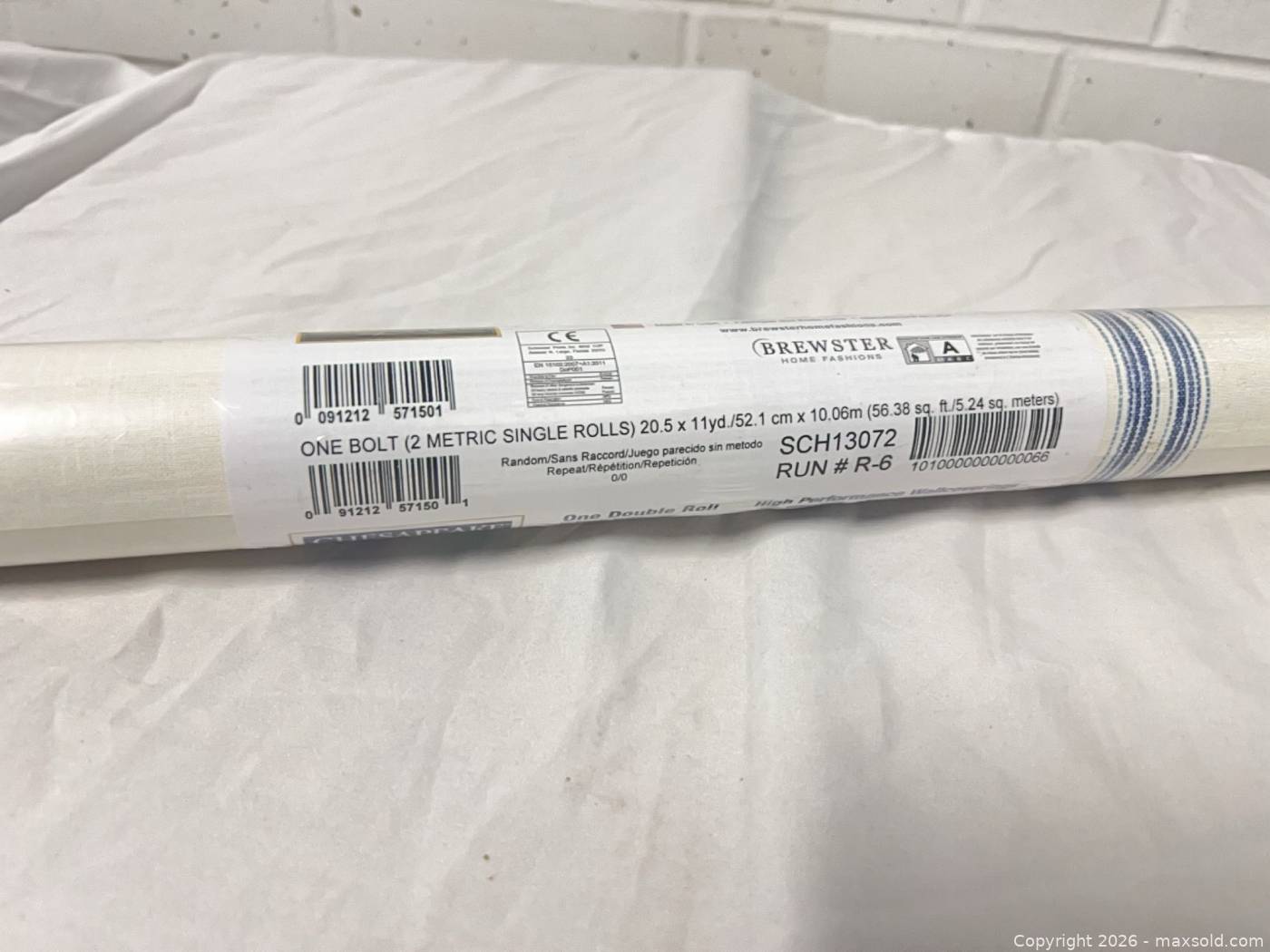 Brewster Easy-Walls Blue & White Striped Wallpaper Roll 20.5" x 11 yd ...