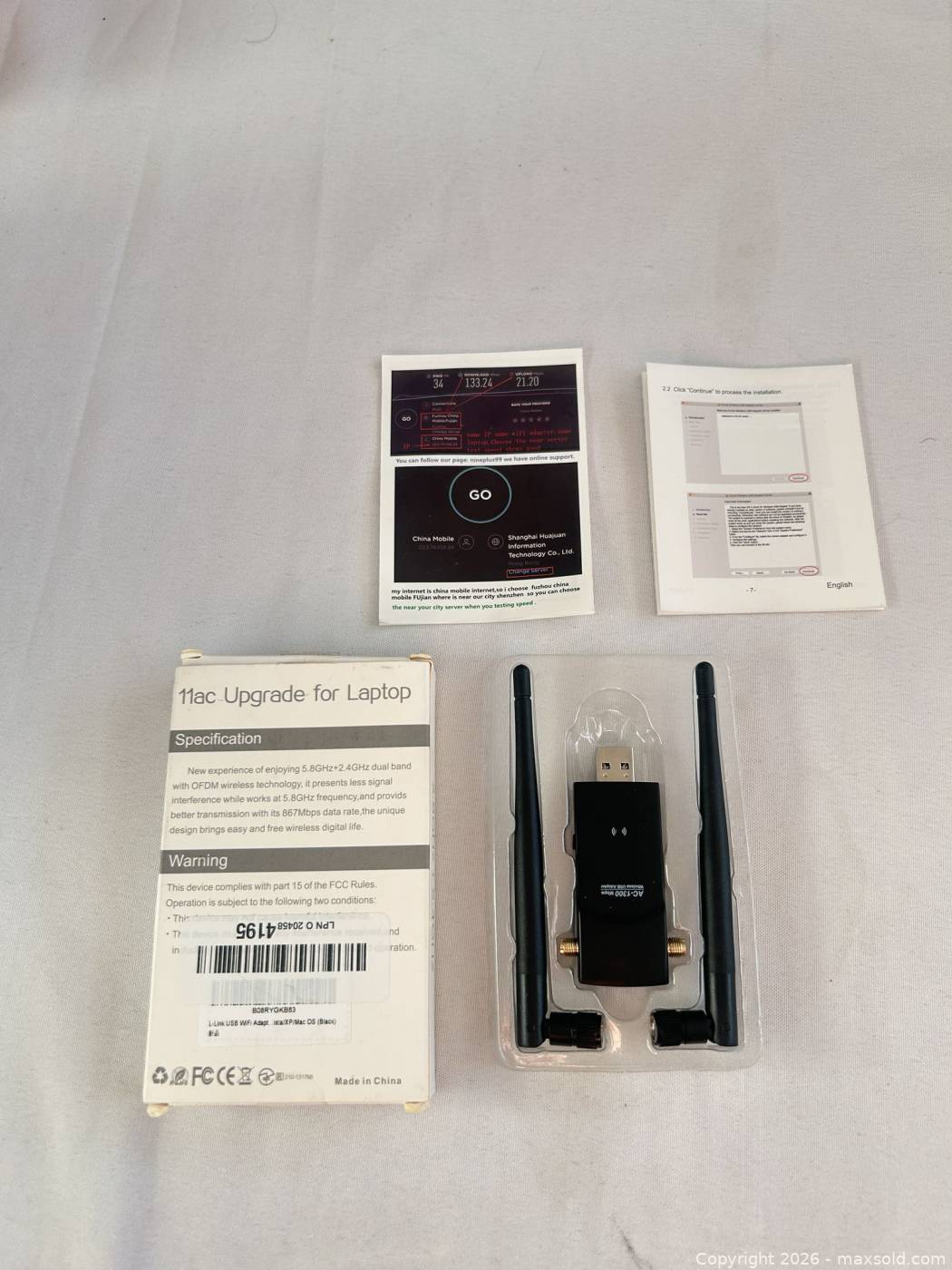 L-Link AC1300 USB 3.0 Dual-Band Wi-Fi Adapter | Maxsold