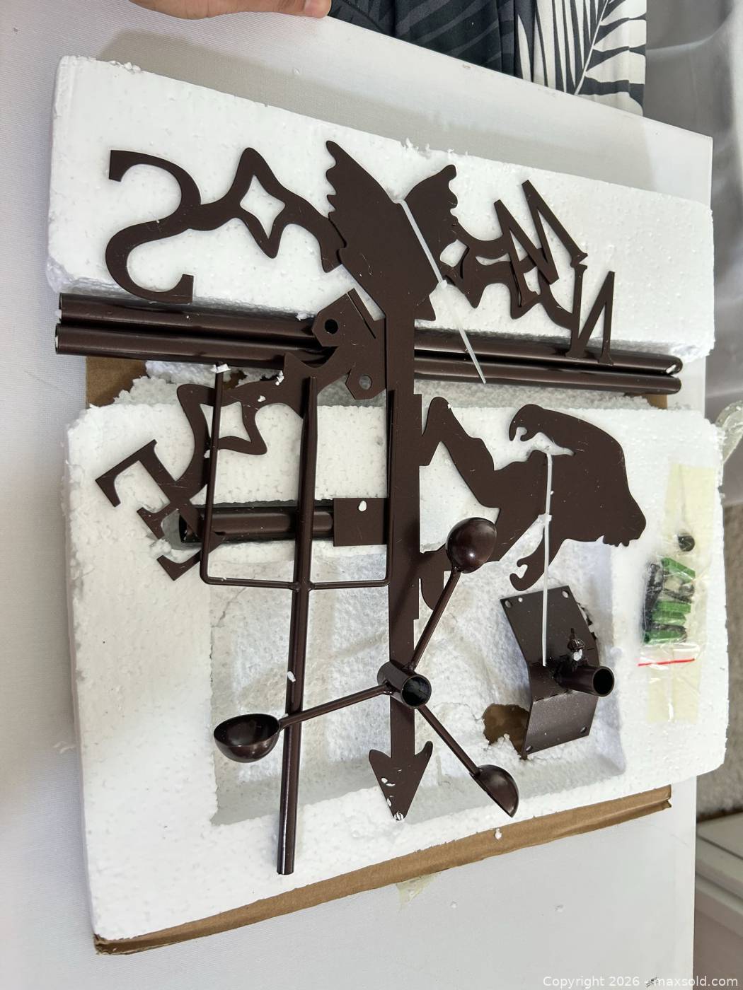 Powder-Coated Metal Garden Weather Vane with Anemometer | Maxsold