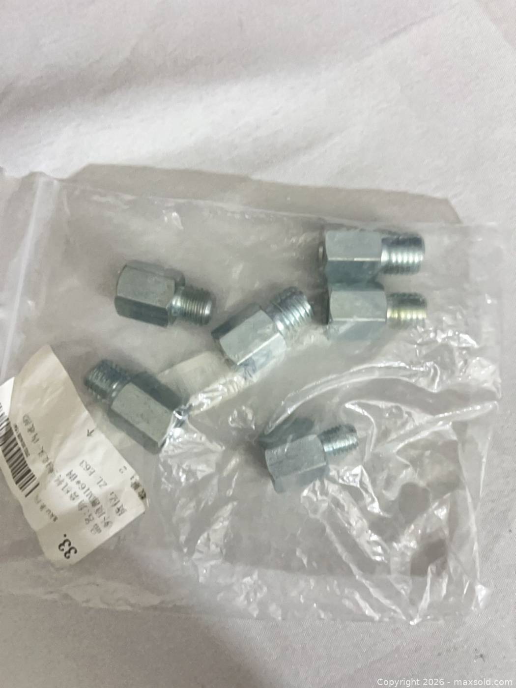 Hex male-thread standoffs, zinc-plated steel, 6 pcs | Maxsold