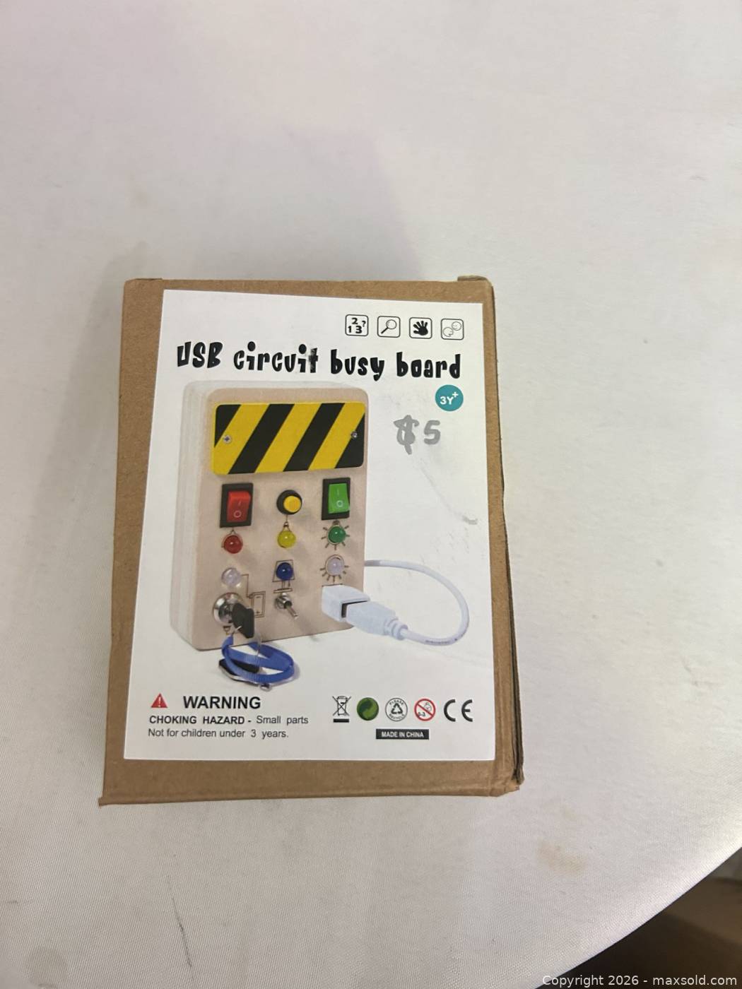 USB Circuit Busy Board Wooden Montessori Toy | Maxsold