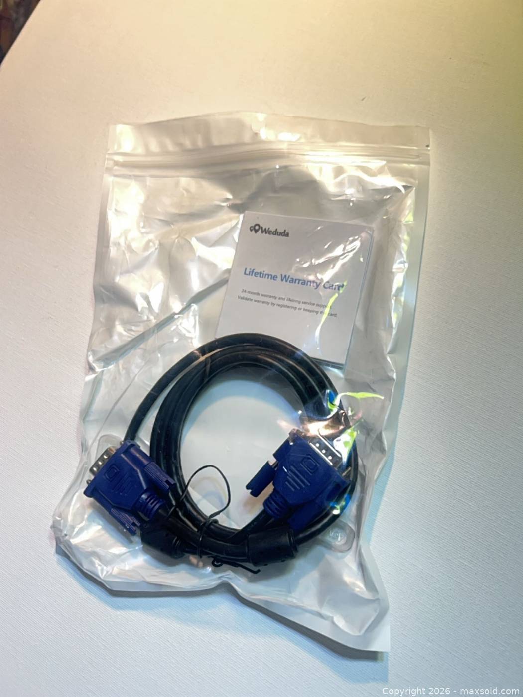 VGA monitor cable 15-pin male-to-male 5–6 ft | Maxsold