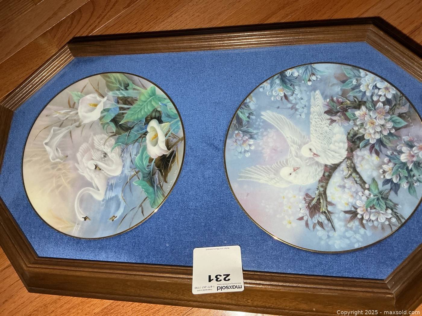 Framed pair and two loose decorative porcelain collector plates | Maxsold