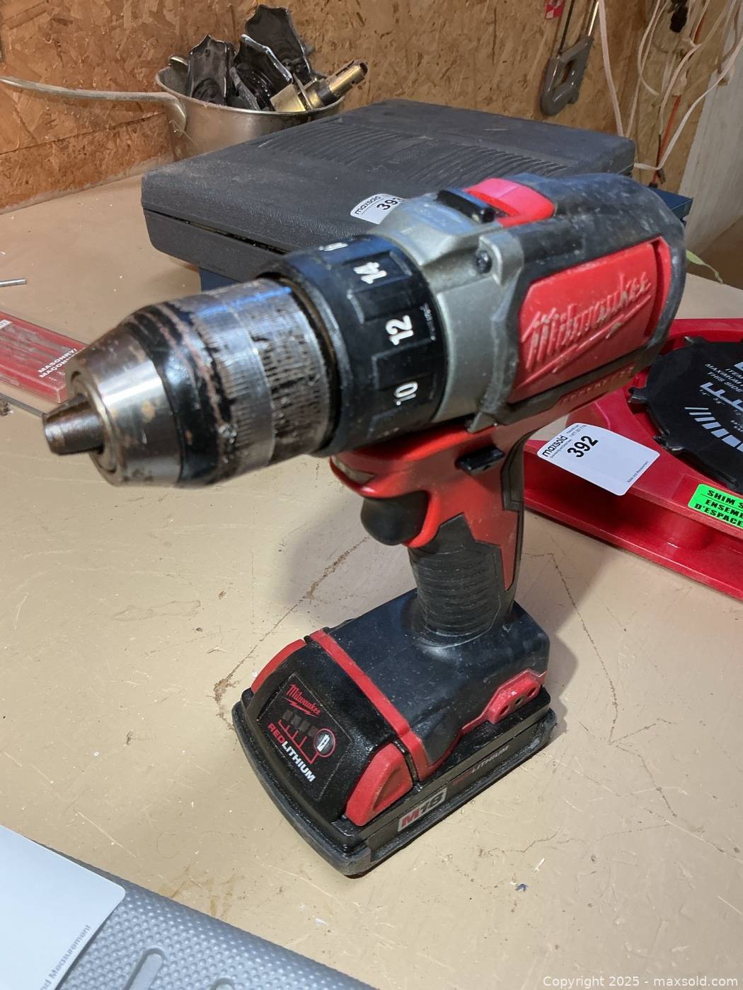 Milwaukee 18V cordless drill with bit case | Maxsold
