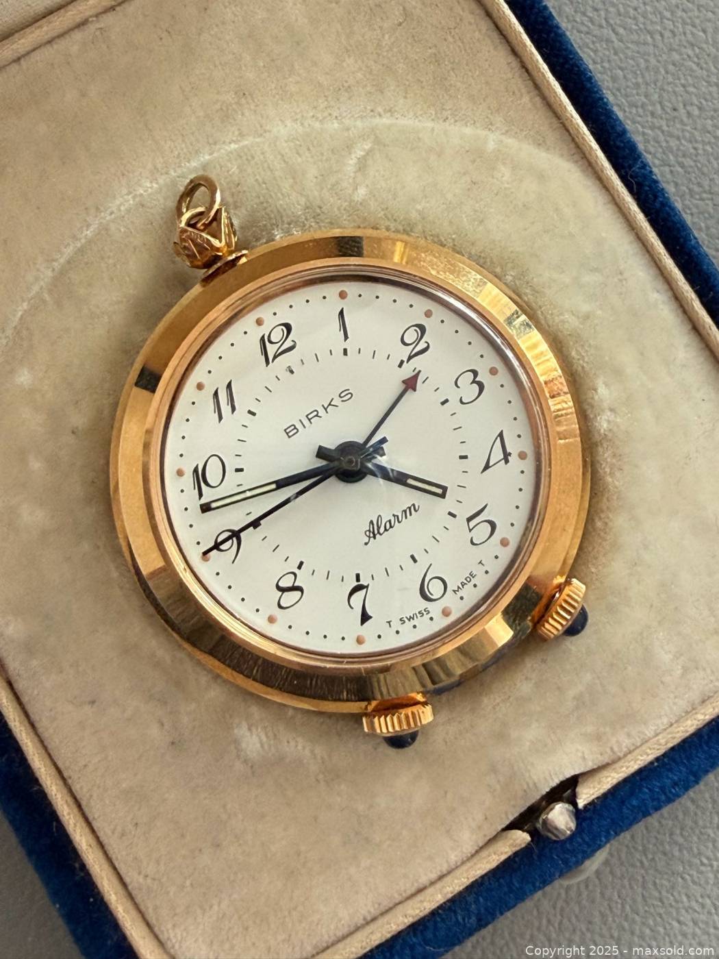 Vintage Birks alarm pocket watch with box | Maxsold