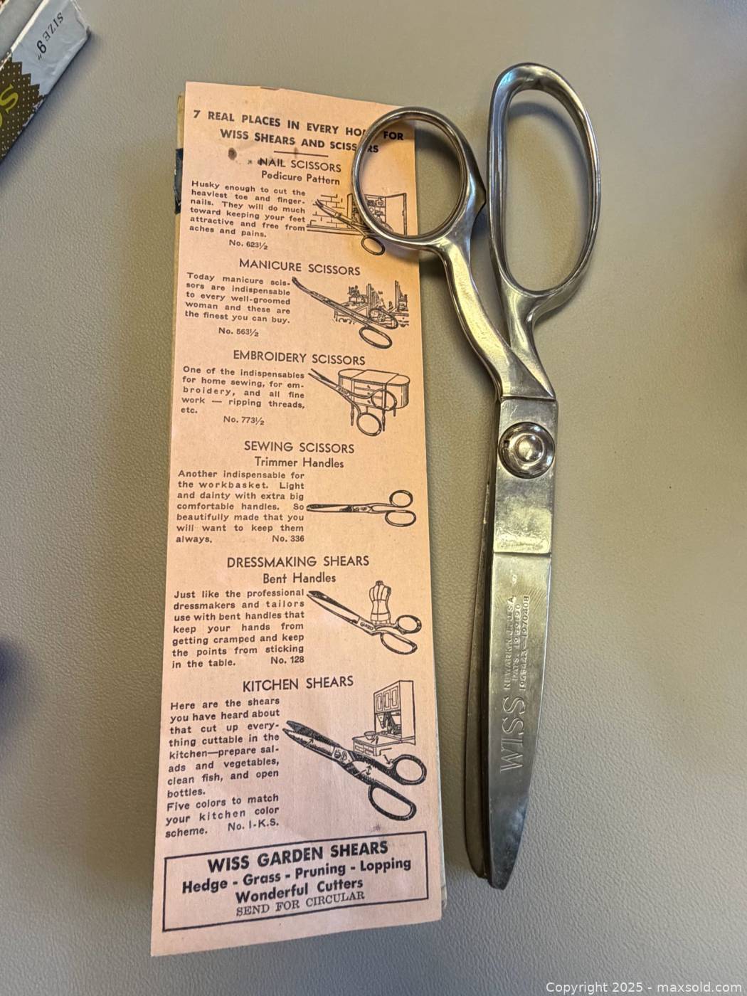 Vintage ISL Kitchen Shears, Wiss & Solar Pinking Shears | Maxsold