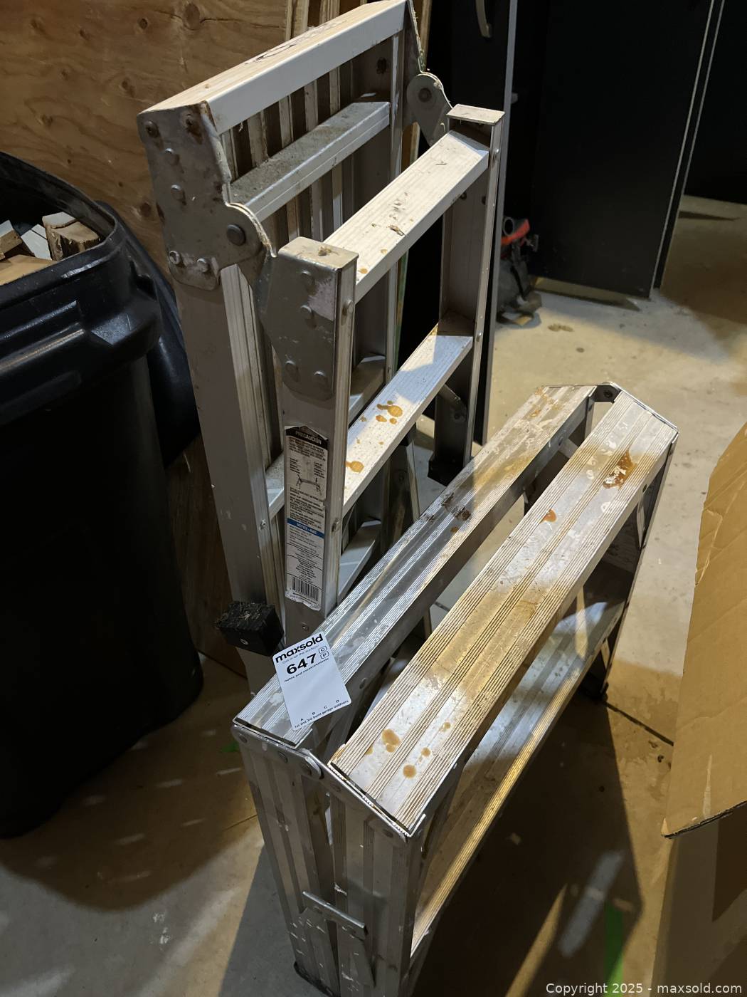 Folding aluminum multi-position ladder | Maxsold