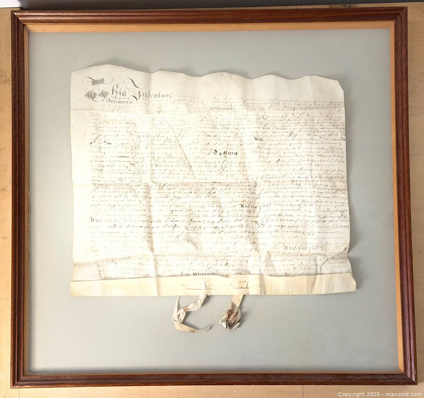 17th Century Handwritten Parchment Document | Maxsold