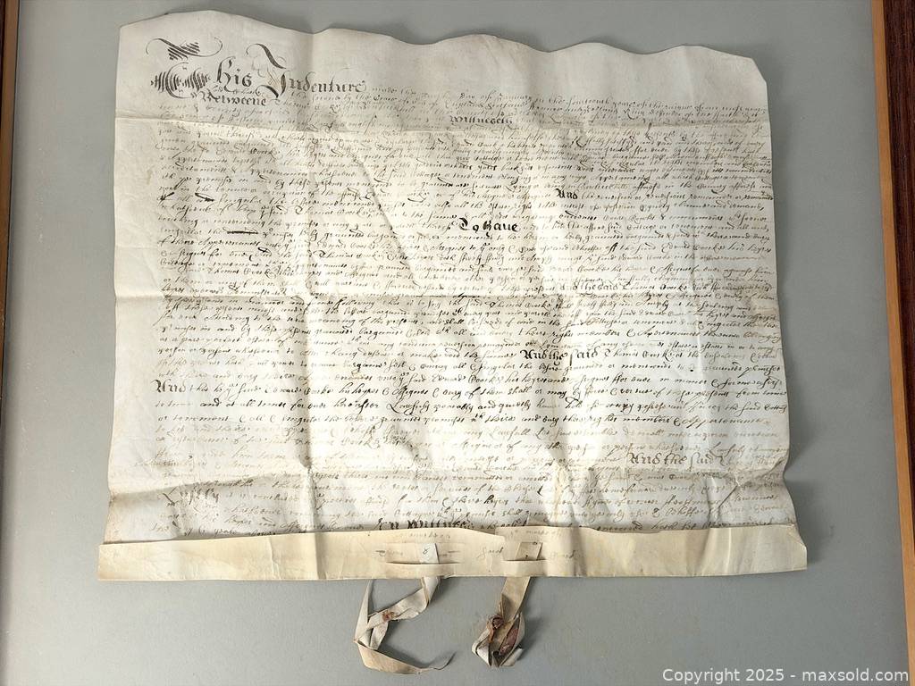 17th Century Handwritten Parchment Document | Maxsold