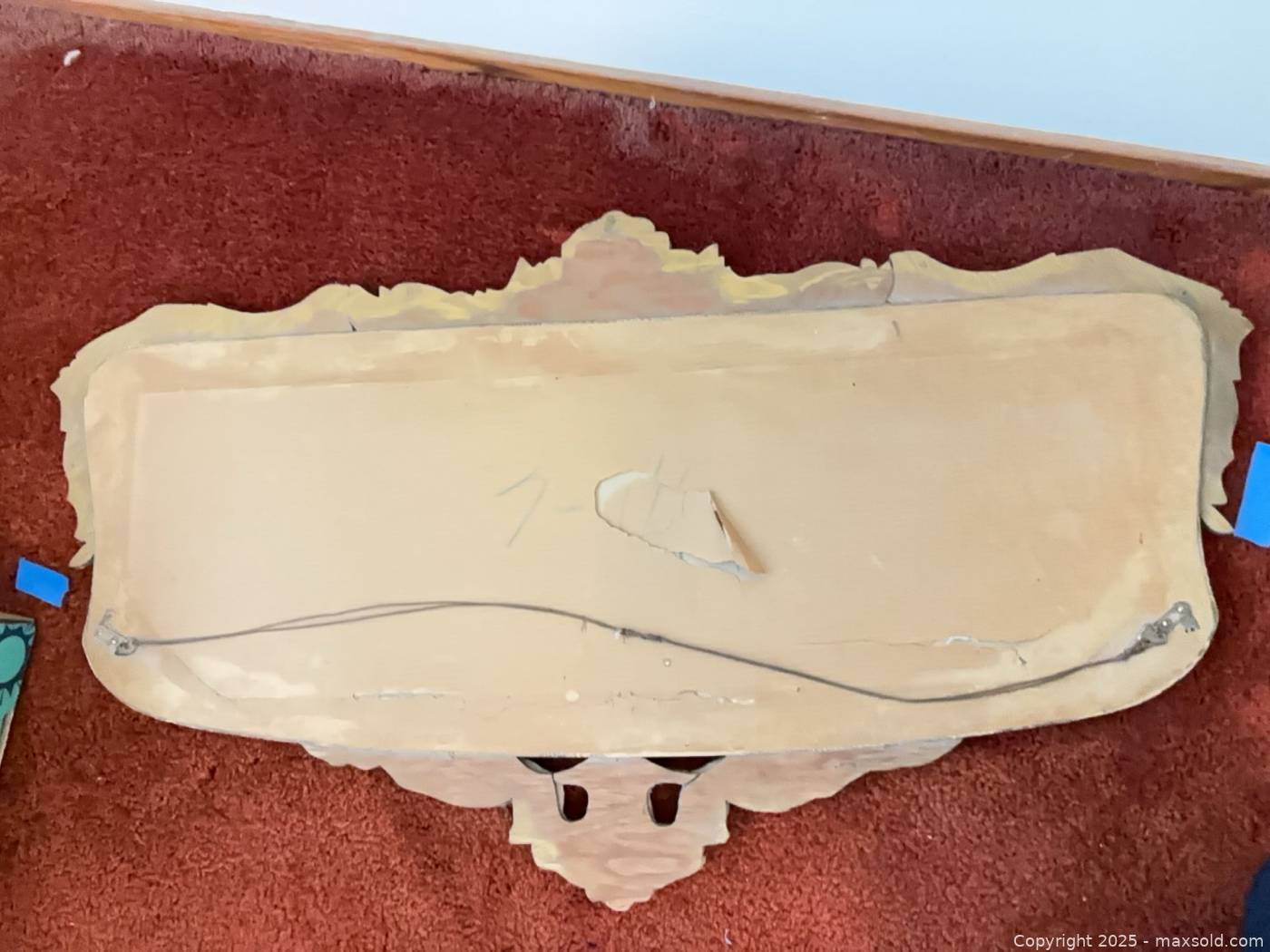 Antique hall wall mirror, 34" x 21" | Maxsold