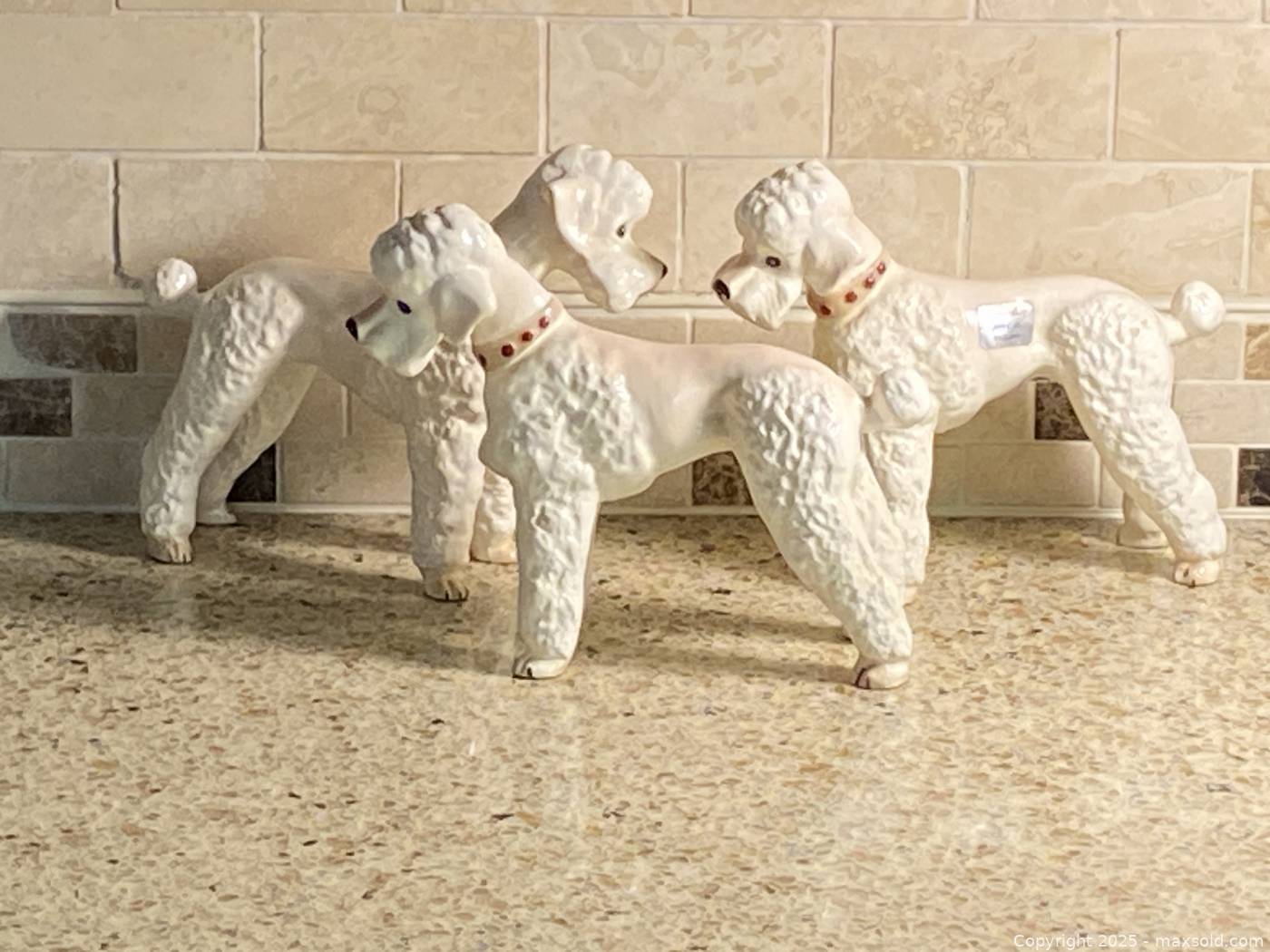 Coopercraft ceramic poodle figurines set | Maxsold