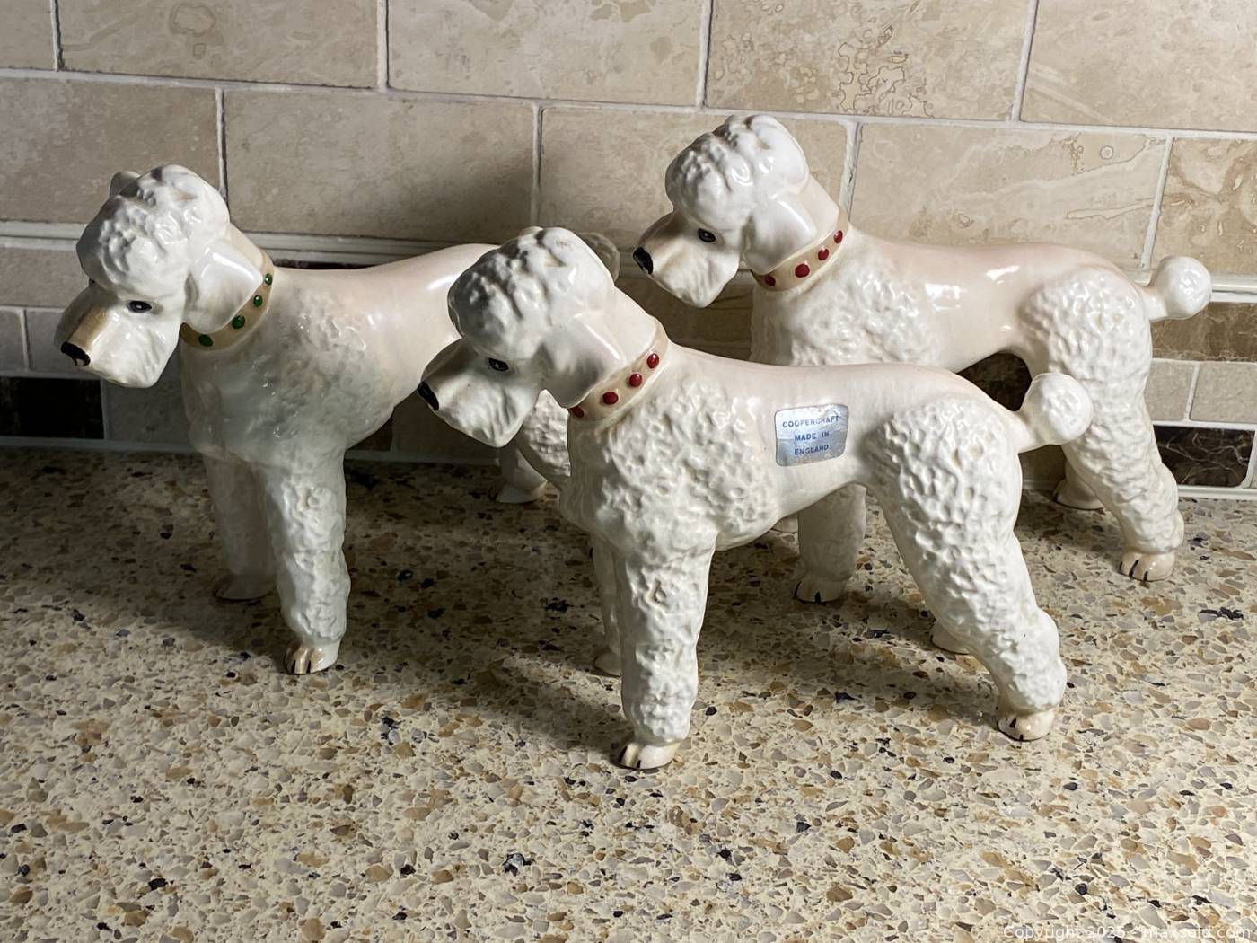 Coopercraft ceramic poodle figurines set | Maxsold
