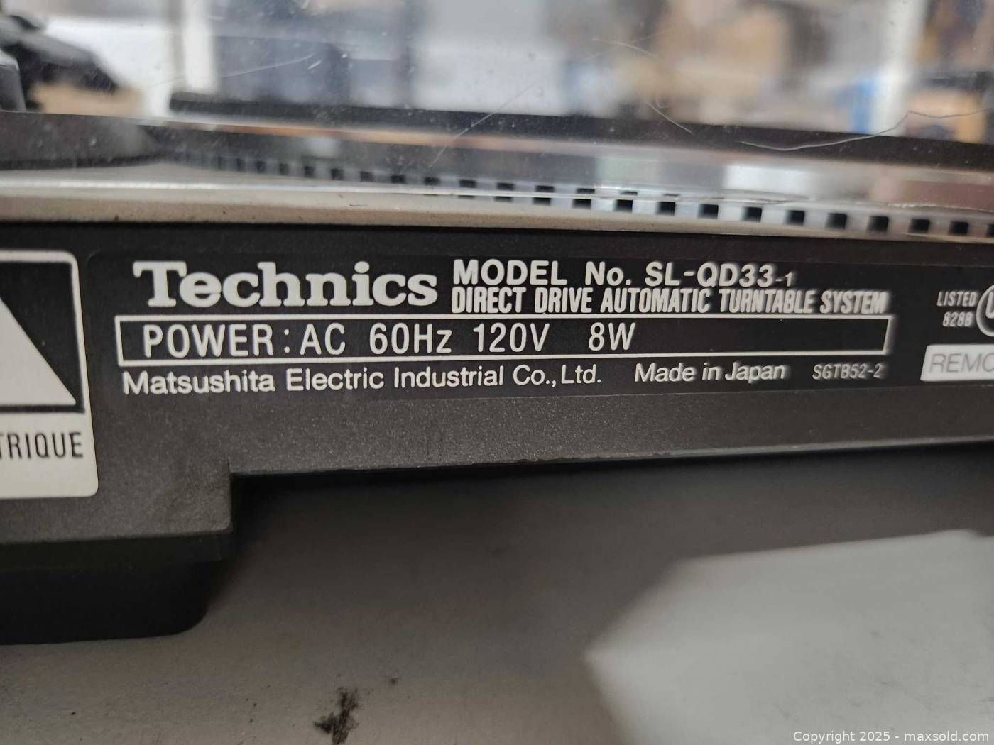 Technics SL-QD33 direct drive automatic turntable | Maxsold