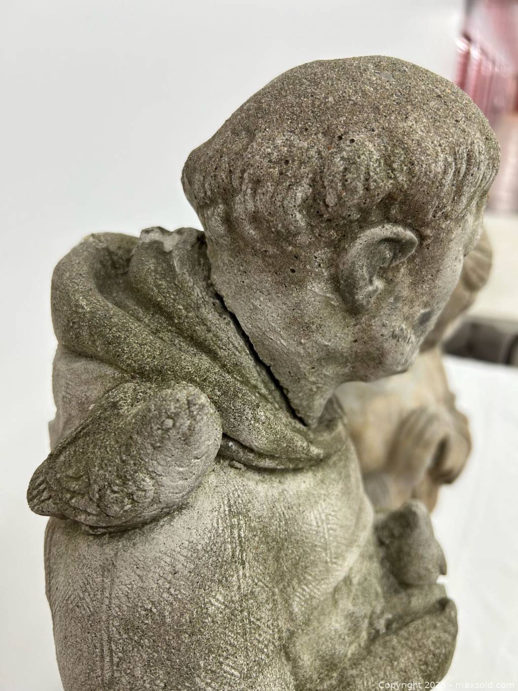 Vintage cement devotional garden statues | Maxsold