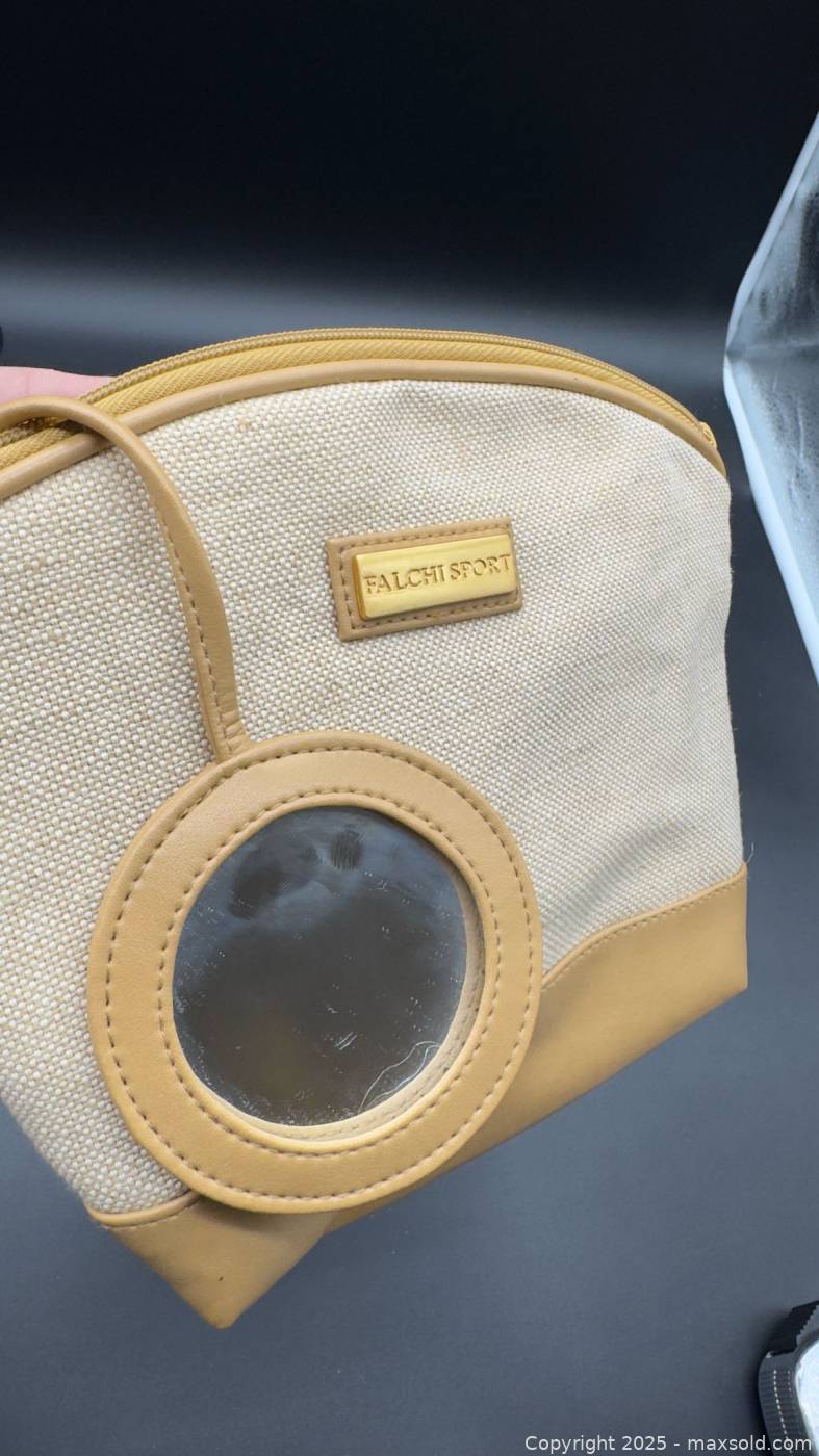Falchi Sport canvas and leather cosmetic bag | Maxsold