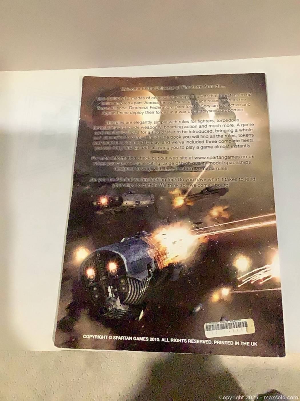 Firestorm Armada tabletop rulebook | Maxsold