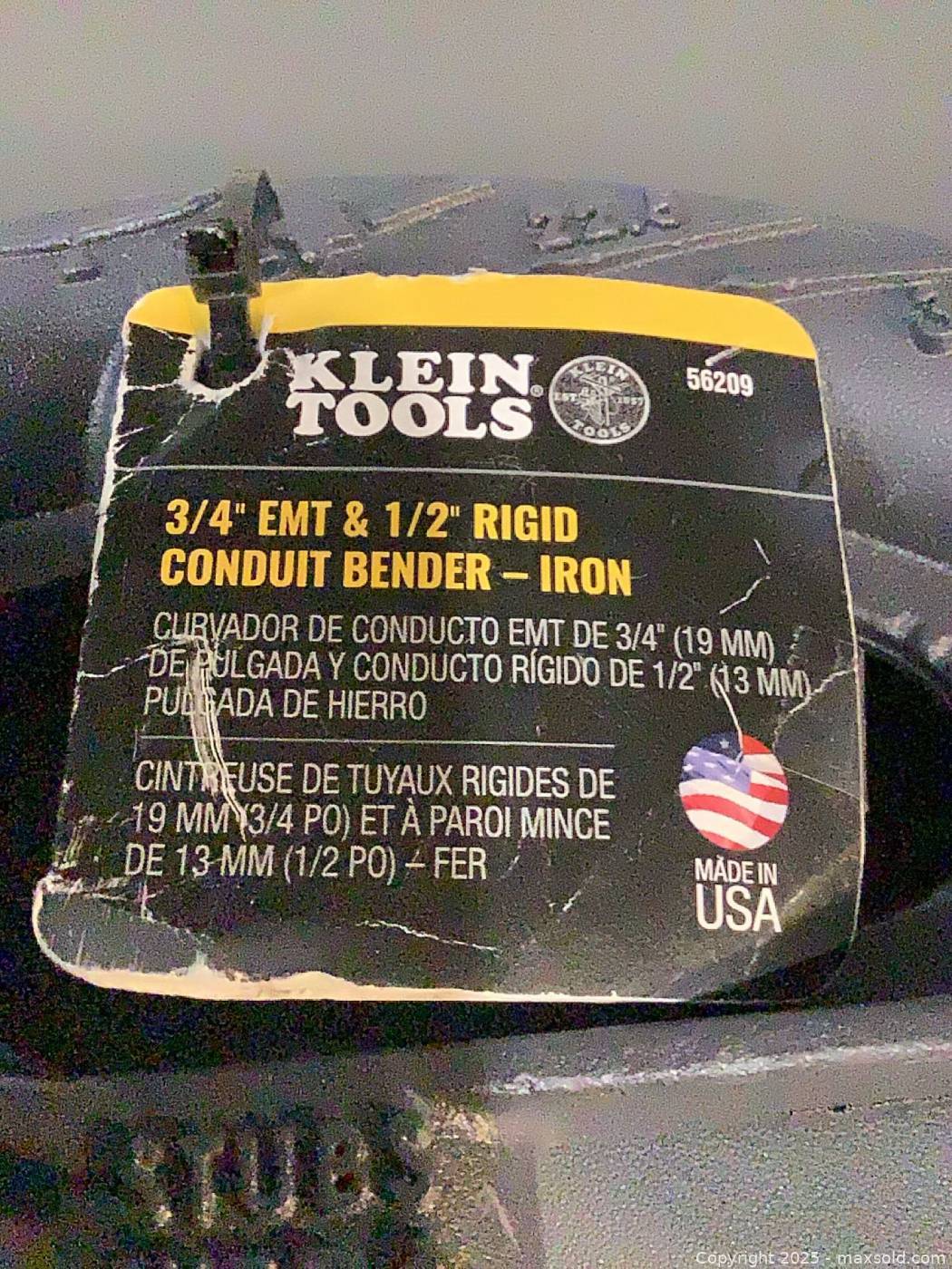 Klein Tools 56209 Conduit Bender | Maxsold