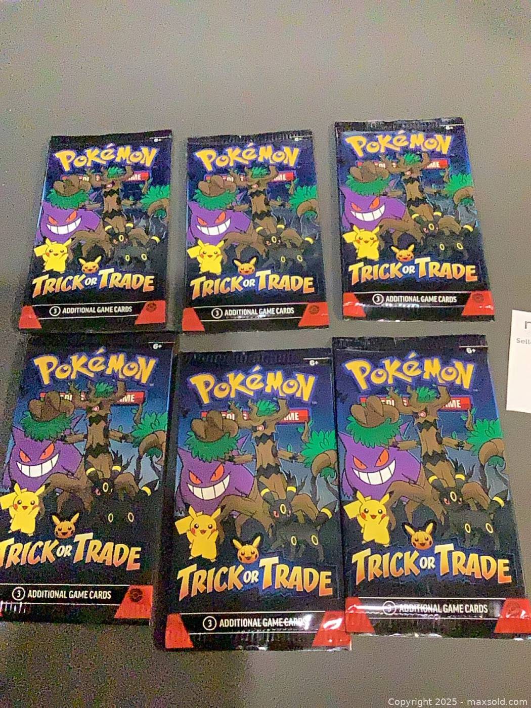 6 sealed Pokémon Trick or Trade booster packs | Maxsold