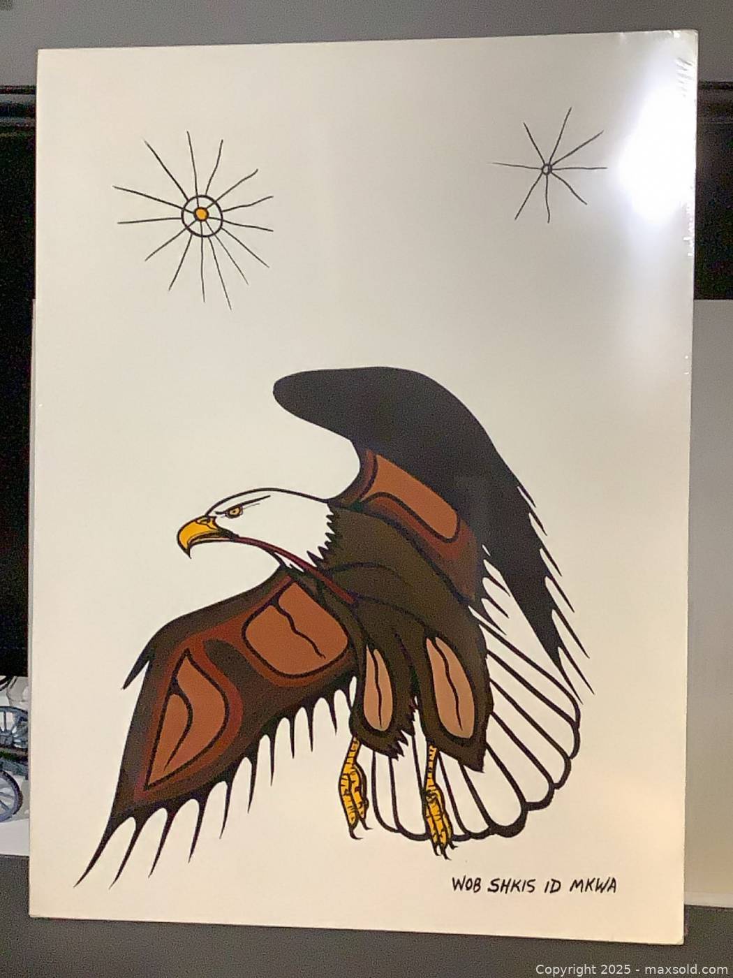 WOB SHKIS ID MKWA "White Bear" acrylic artwork | Maxsold