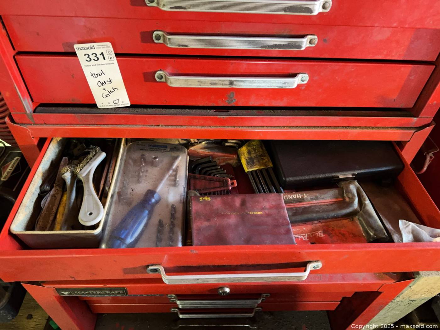 Mastercraft steel tool chest with hand tools | Maxsold