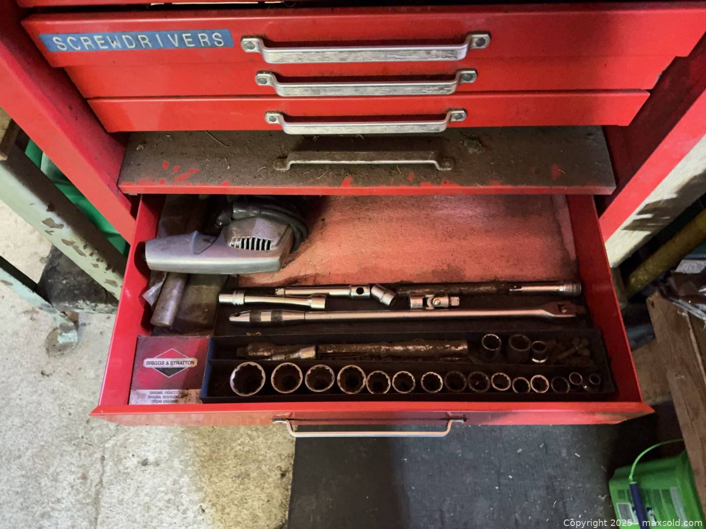Mastercraft steel tool chest with hand tools | Maxsold