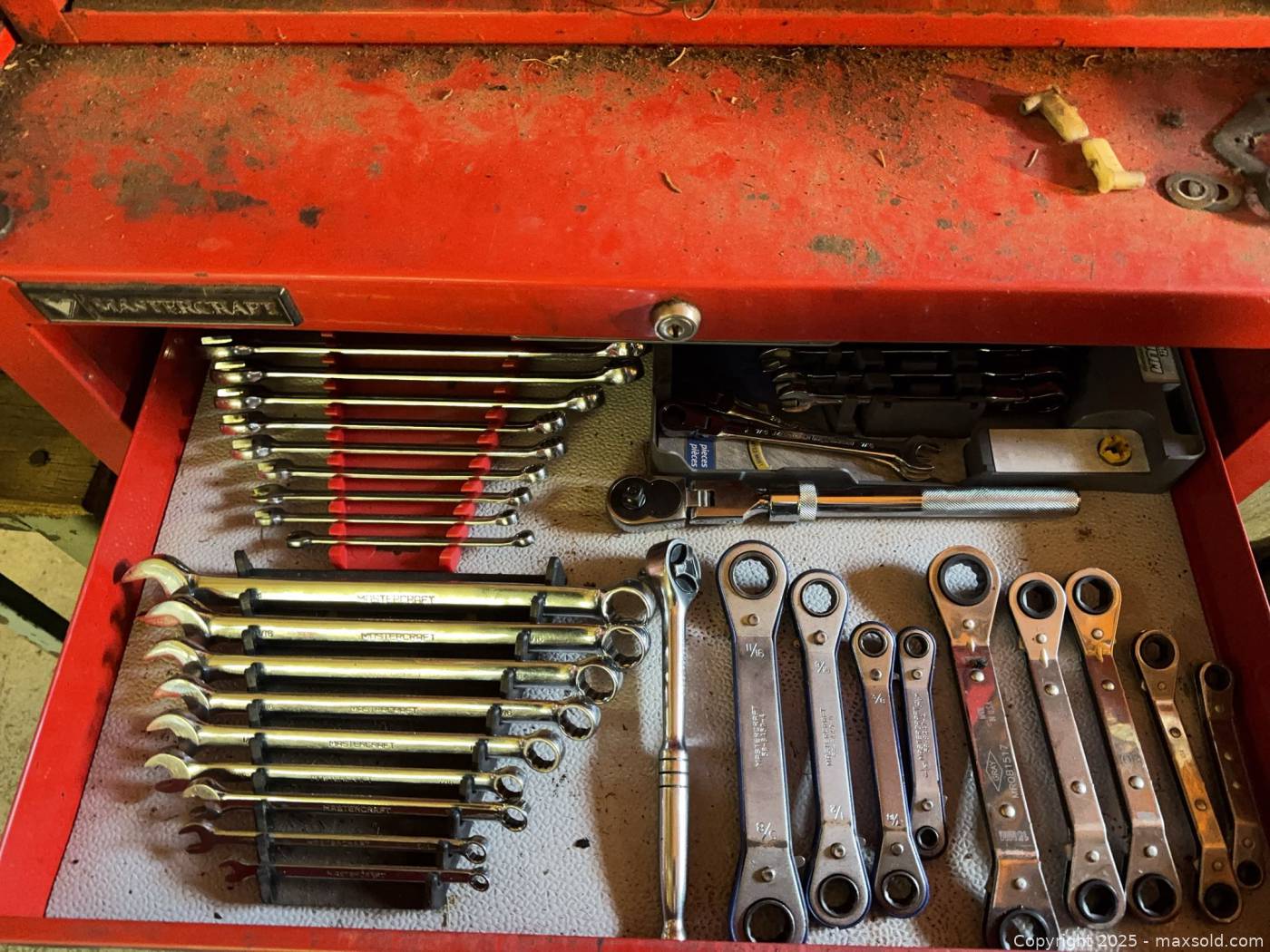 Mastercraft steel tool chest with hand tools | Maxsold