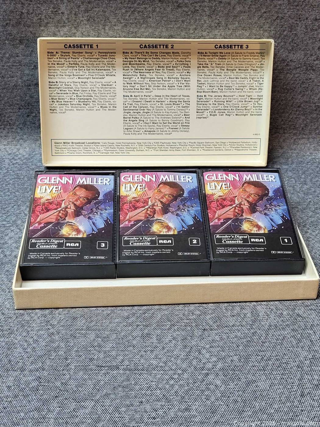 3 boxed sets of mid-century music cassettes | Maxsold