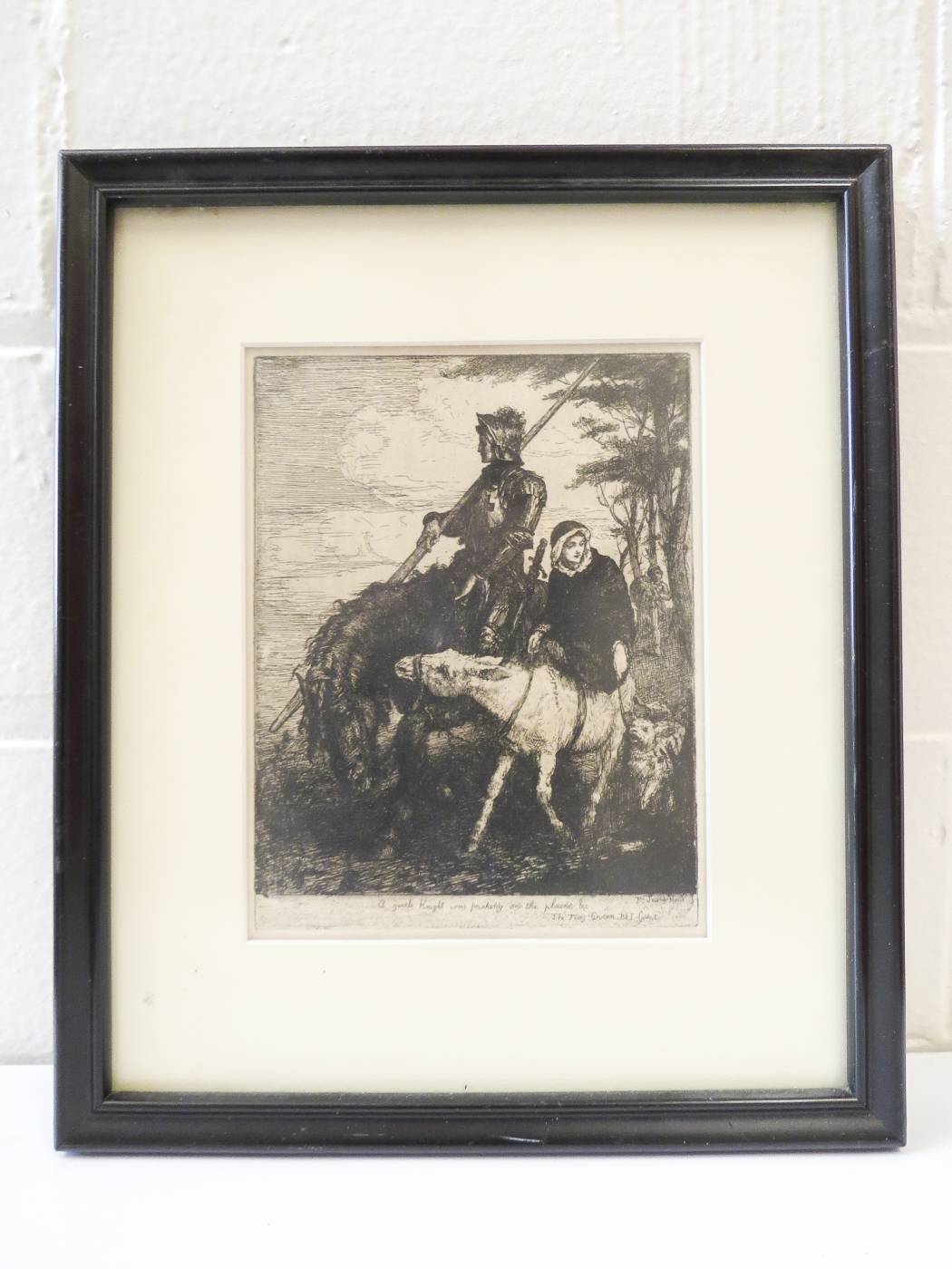 Framed etching attributed to Percy Jacobs-Hood | Maxsold