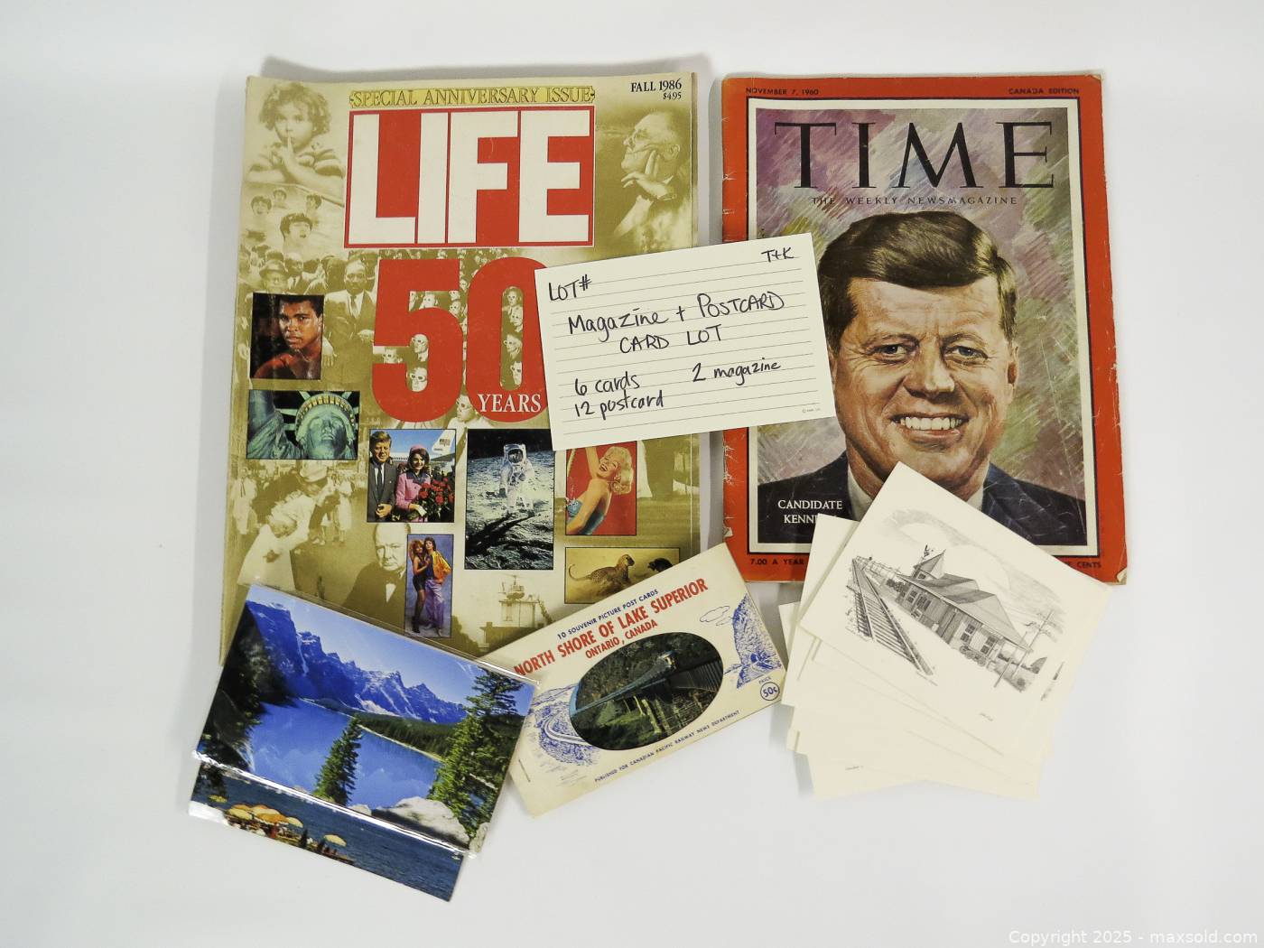 Vintage Time & Life Magazines with Postcards | Maxsold