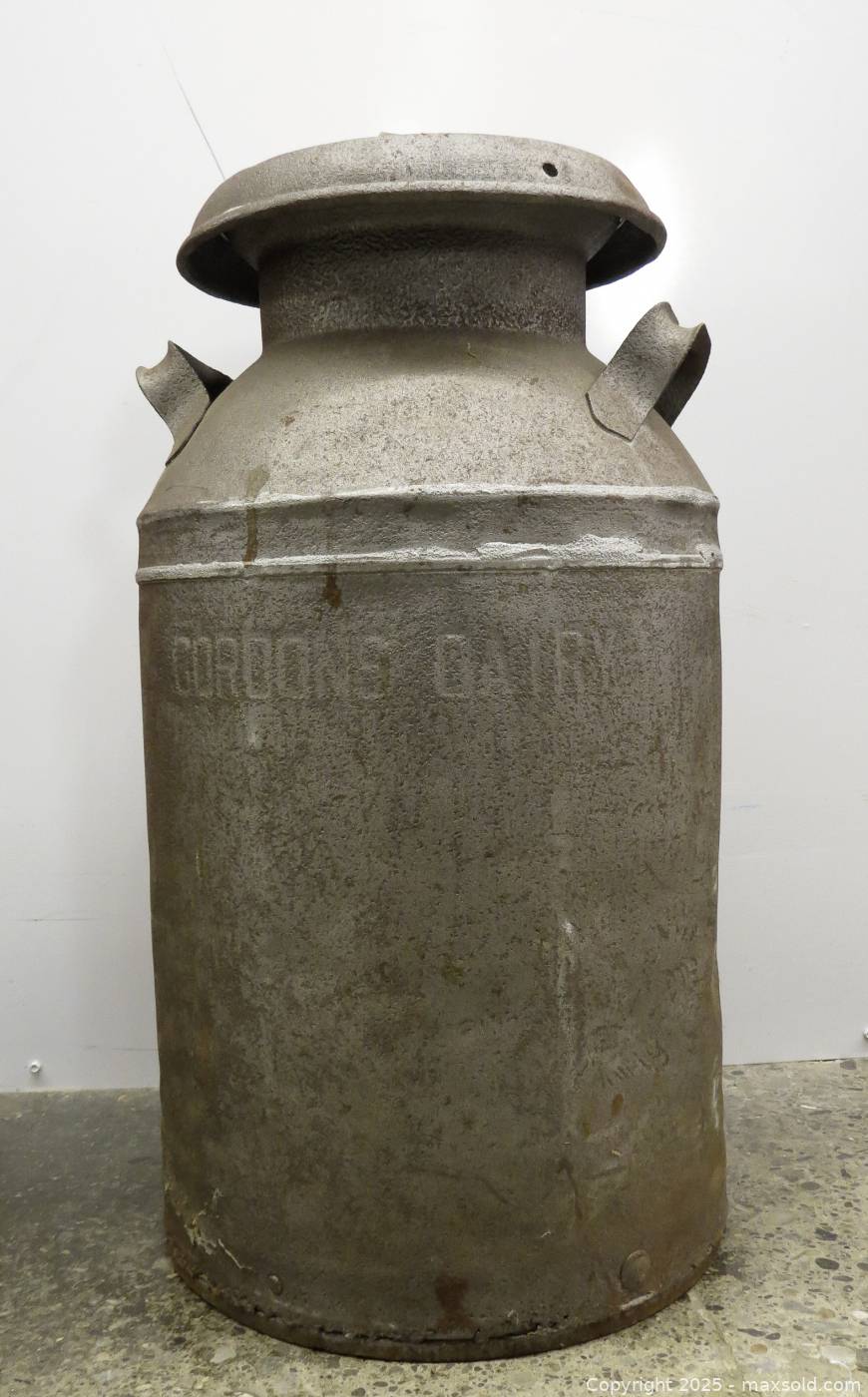 Vintage Gordon's Dairy metal milk can | Maxsold
