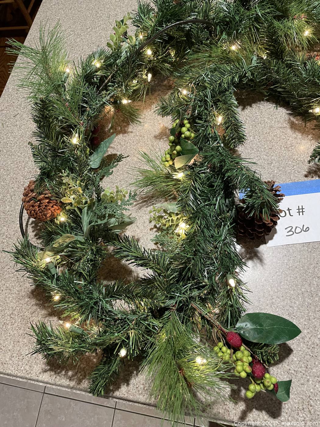 New with tags lighted 9 ft holiday garland | Maxsold